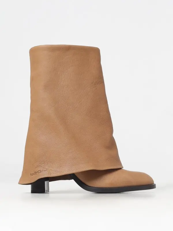 See By Chloé Leather Boots - Brown