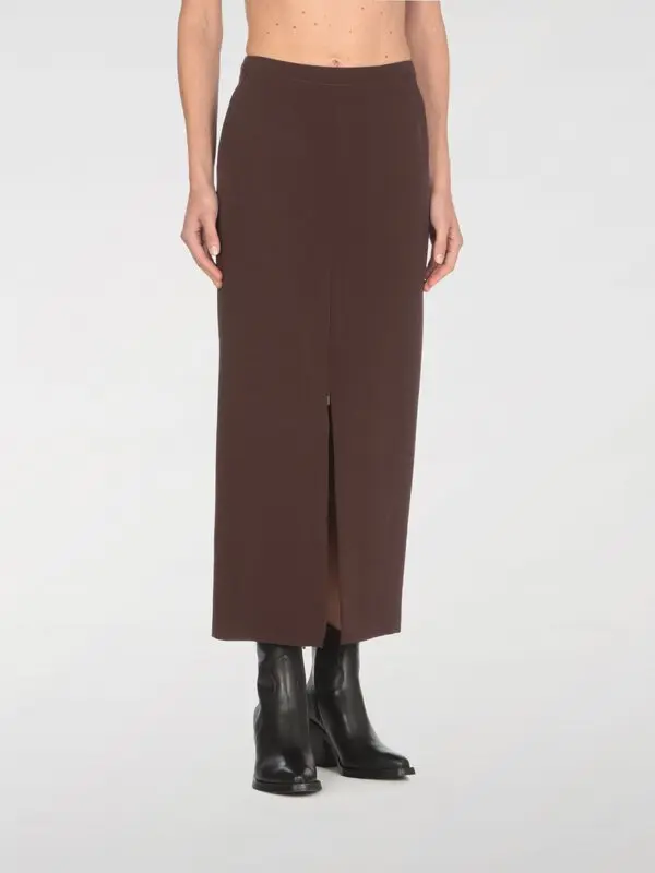 Pinko Midi Skirt With Slit - Brown