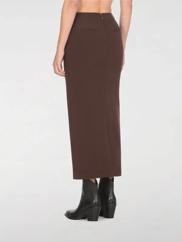 Pinko Midi Skirt With Slit - Brown