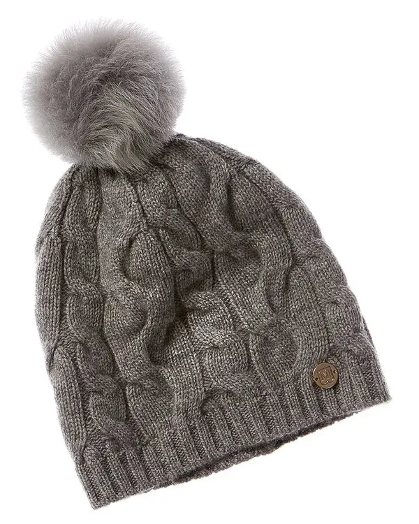 Bruno Magli Ombre Cable Slouch Cashmere Hat Bruno Magli Ombre Cable Slouch Wool & Cashmereblend Beanie  main image 2