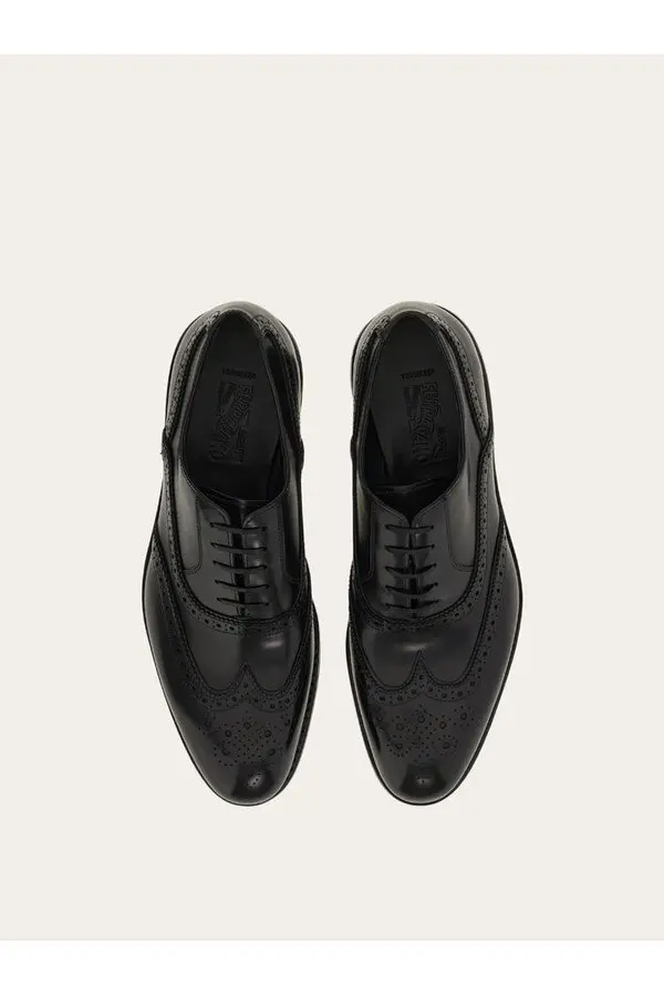 FERRAGAMO Tramezza Oxford Brogue - Black
