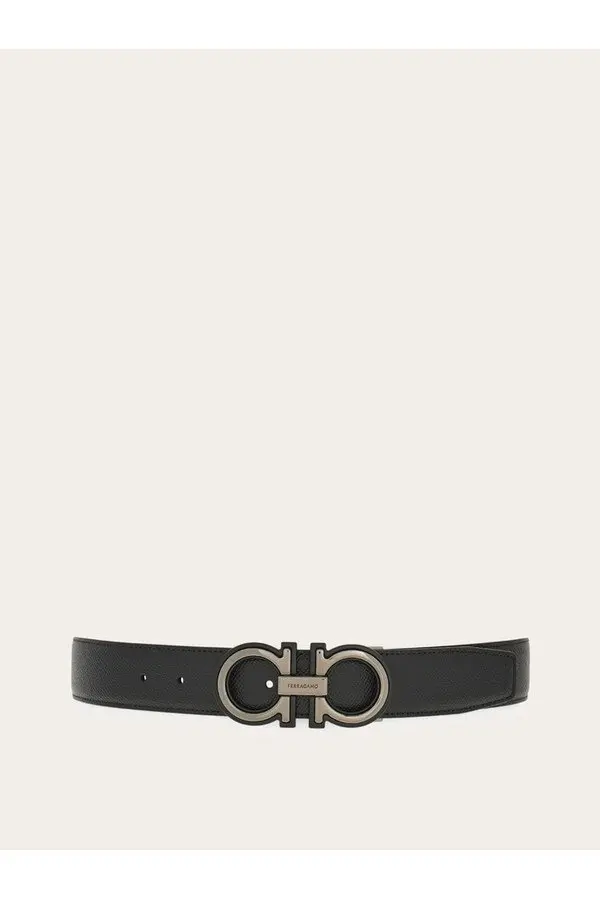FERRAGAMO Reversible Gancini Belt - Red