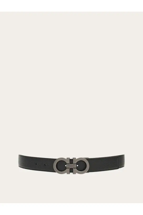 FERRAGAMO Reversible And Adjustable Gancini Belt - Red