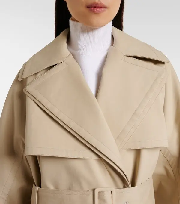 Alaïa Cotton Gabardine Trench Coat