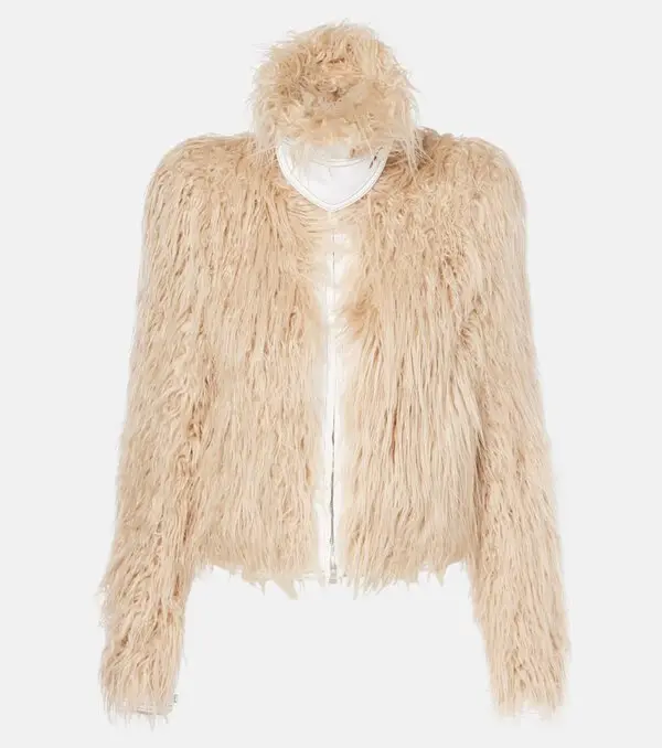 Dries Van Noten Faux Fur Jacket - Beige