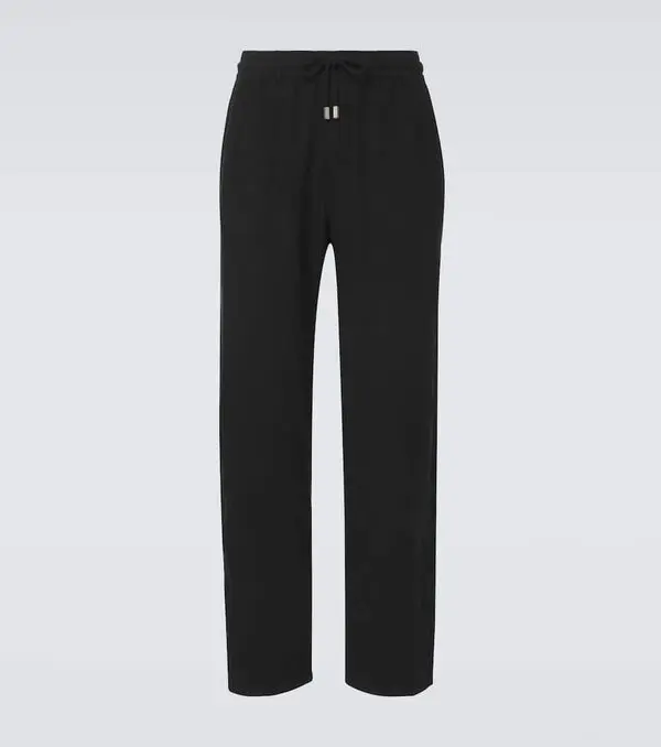 Vilebrequin Pacha Linen Wide-leg Pants - Black
