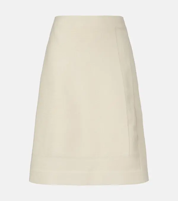 JIL SANDER Wool-blend Wrap Skirt
