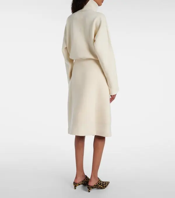 JIL SANDER Wool-blend Wrap Skirt