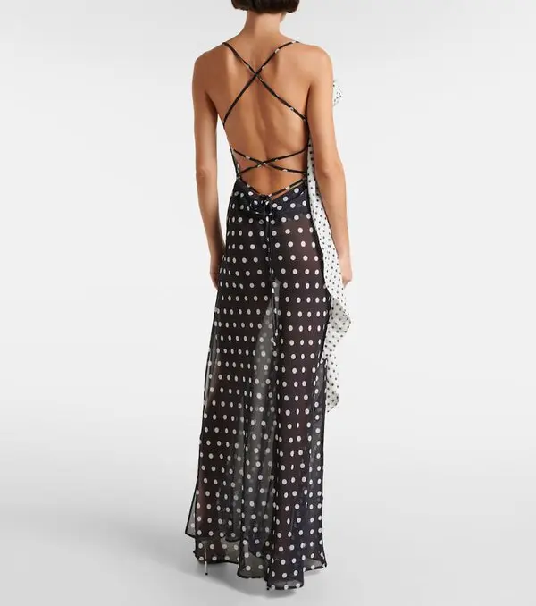 BANANHOT Priya Polka-dot Maxi Dress