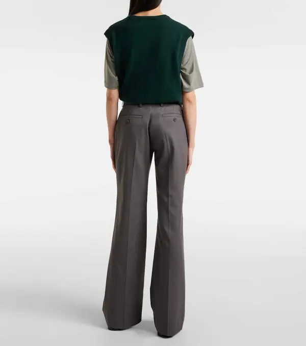 THE FRANKIE SHOP Lyra Flared Trousers - Green