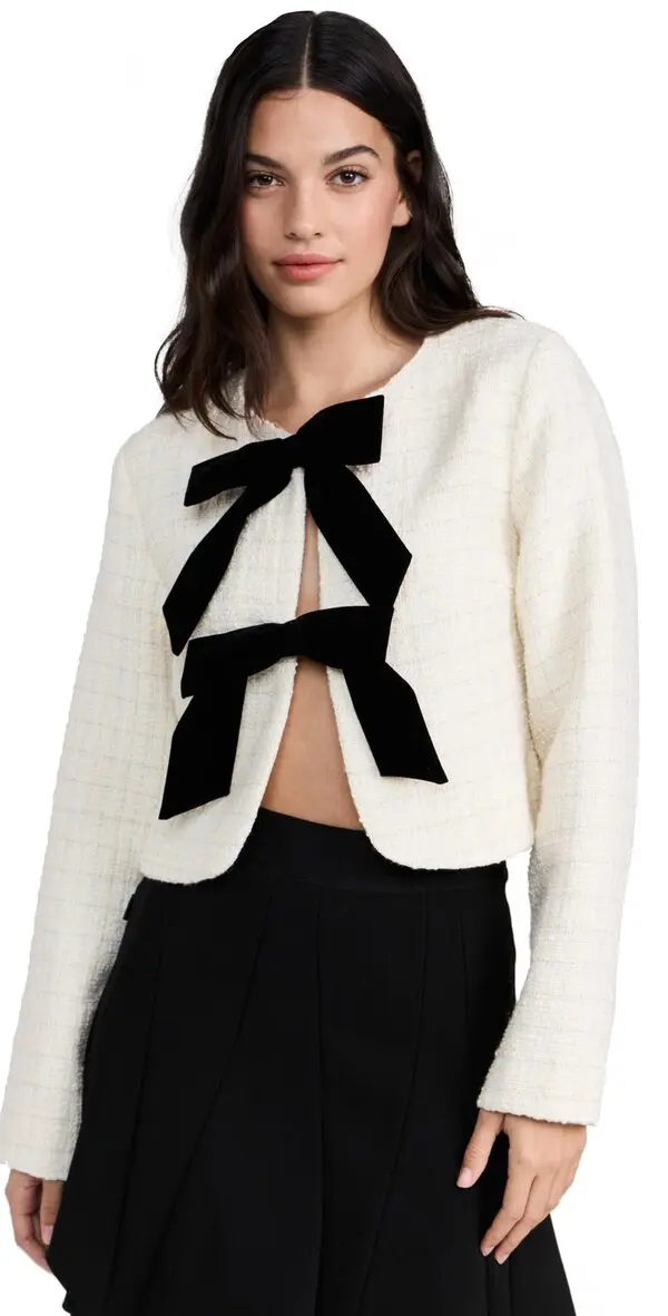 Line & Dot Kinzie Metallic Tweed Top