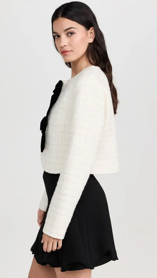 Line & Dot Kinzie Metallic Tweed Top