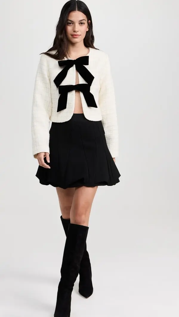 Line & Dot Kinzie Metallic Tweed Top