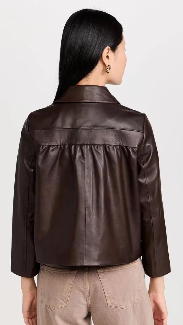 Ba&sh Milos Leather Jacket - Marron