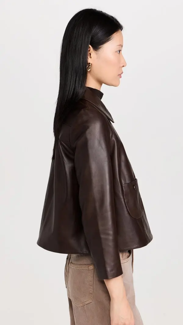 Ba&sh Milos Leather Jacket - Marron