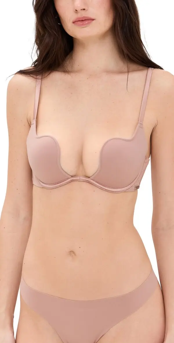 Fleur Du Mal Le Stretch Micro U-plunge Bra - Tan