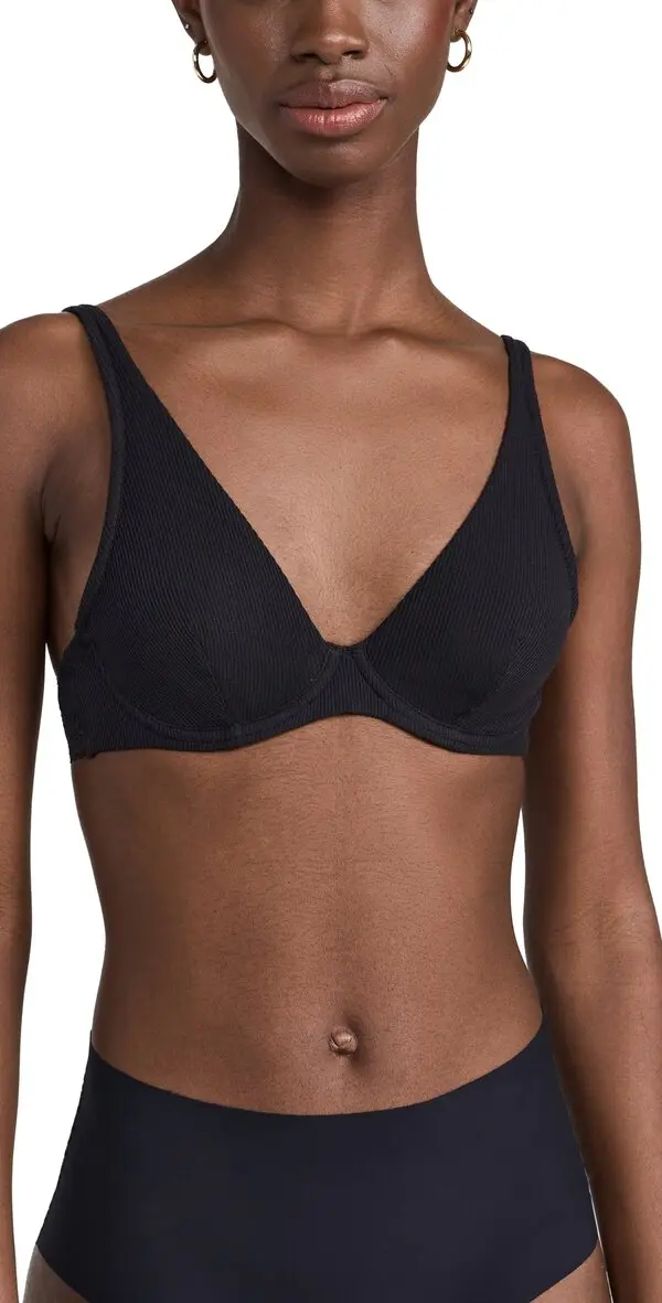 Simone Perele Eugenie Sheer Plunge Bra - Black