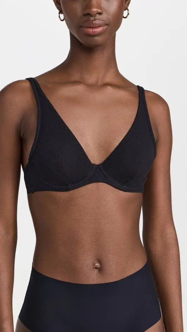 Simone Perele Eugenie Sheer Plunge Bra - Black