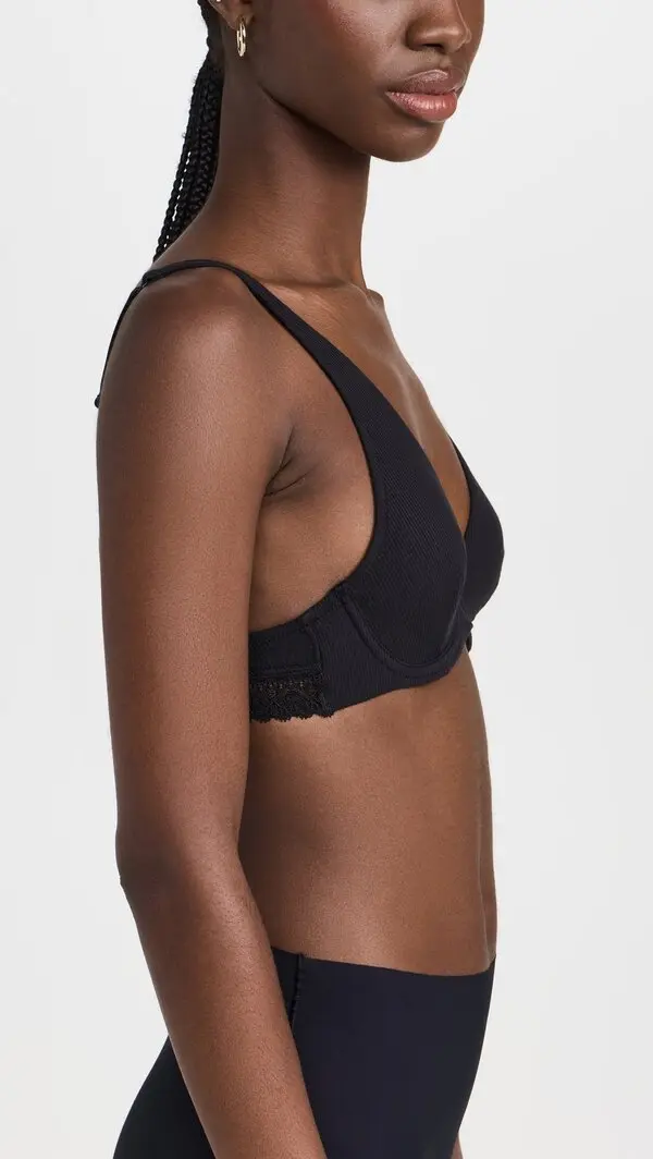 Simone Perele Eugenie Sheer Plunge Bra - Black