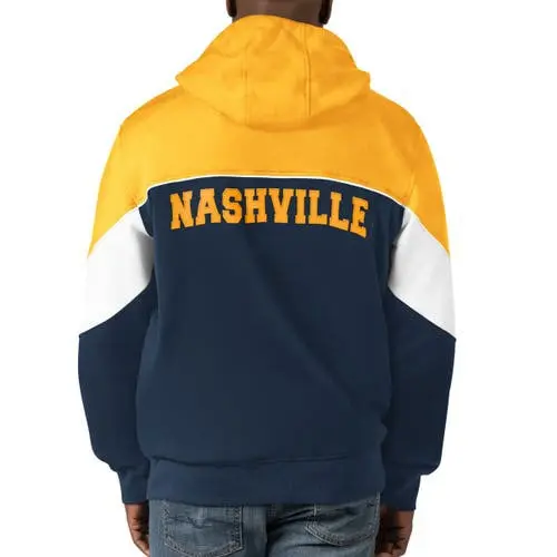 STARTER Gold Nashville Predators Power Forward Full-zip Hoodie