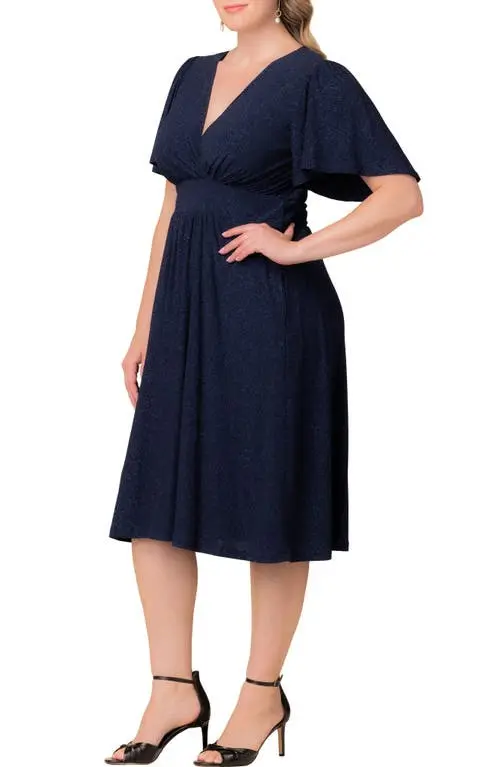 KIYONNA Crystal Cove Metallic Cocktail Dress - Evening Star