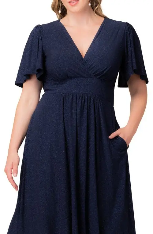 KIYONNA Crystal Cove Metallic Cocktail Dress - Evening Star