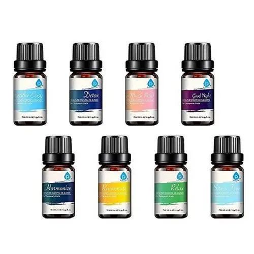 PURSONIC 8 Pack Of 100% Pure Essential Aromatherapy Oils - Multicolor