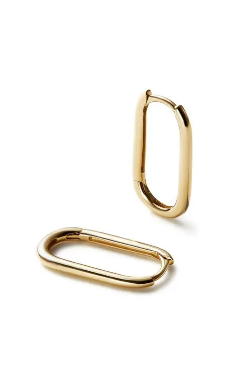 ANA LUISA Oval Hoop Earrings - Gold