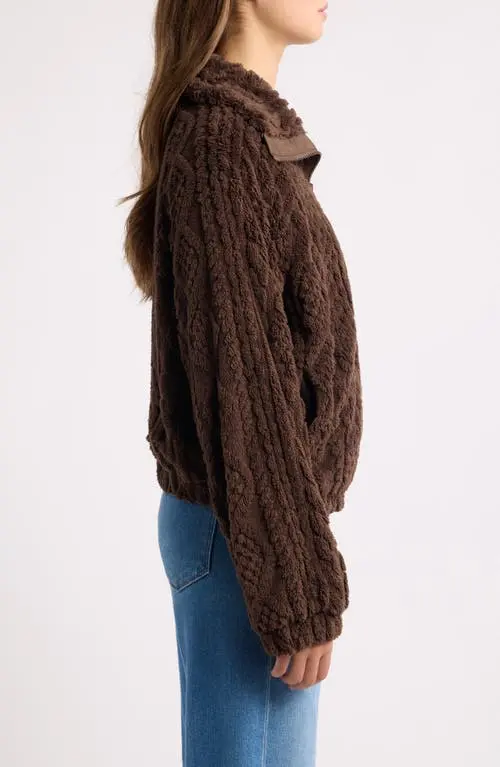 THREAD & SUPPLY Cable Stitch Fleece Jacket