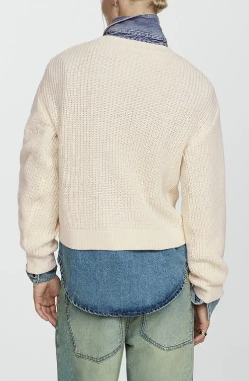 Mango Faux Pearl Embellished Sweater