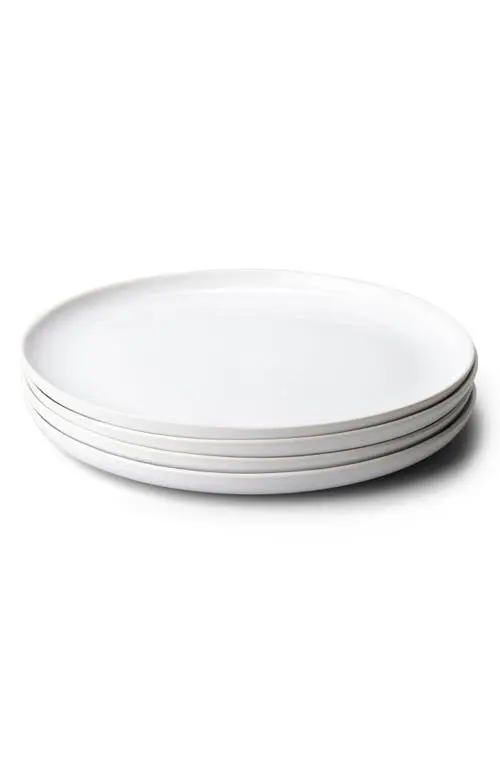 FABLE The Dinner Set Of 4 Plates - Pearl White