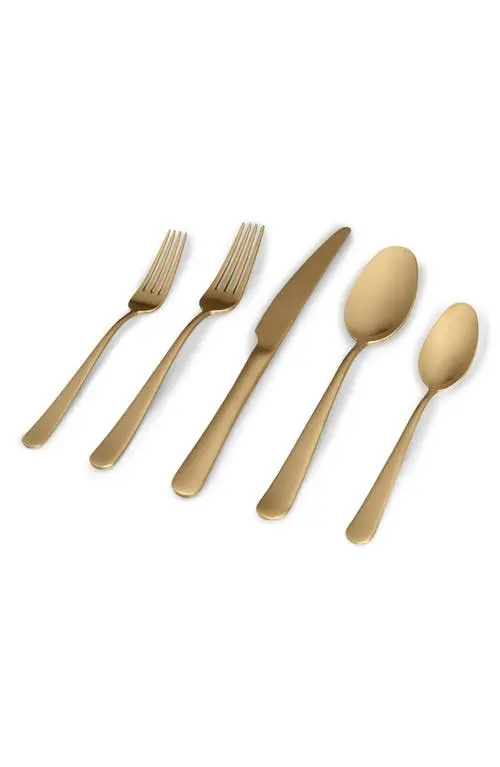 FABLE Stainless Steel 20-piece Flatware Place Setting - Matte Gold