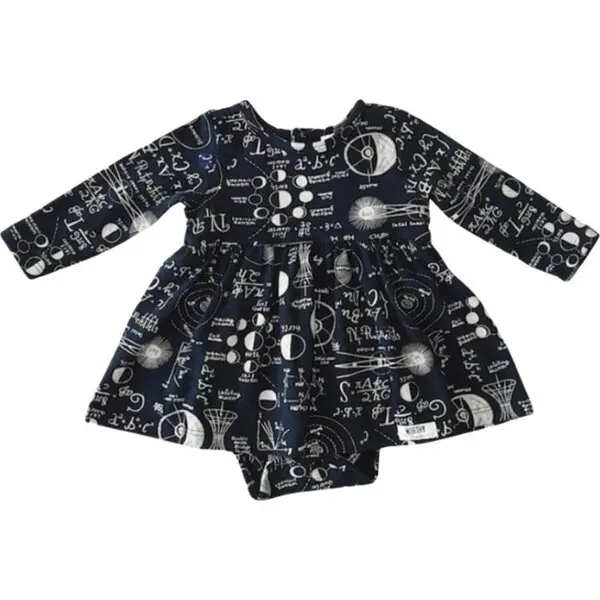WORTHY THREADS Printed Long Sleeve Bubble Romper - Stem