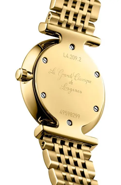 LONGINES La Grande Classique Bracelet Watch With Diamonds - Gilt