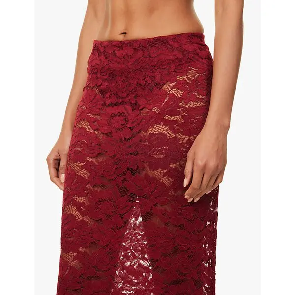 4TH & RECKLESS Emelda Stretch-lace Maxi Skirt