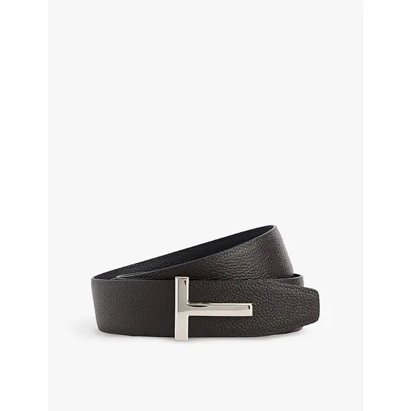 TOM FORD Reversible Leather Belt - Brown + Black