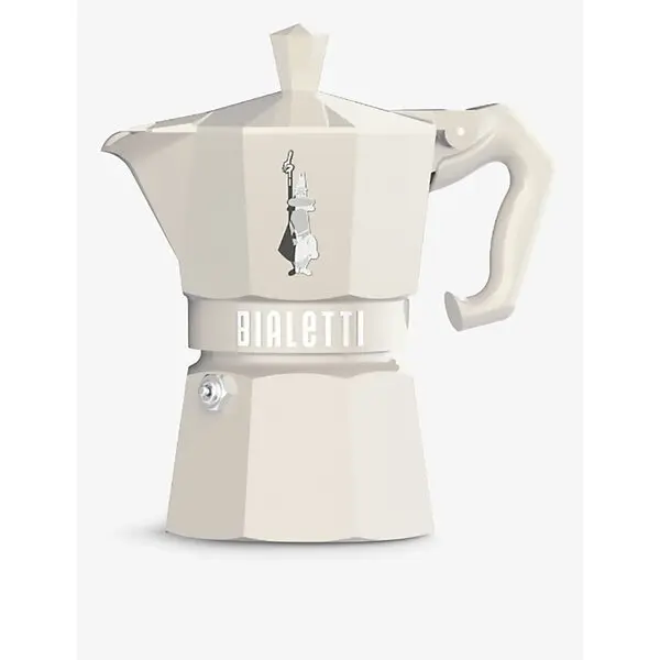 BIALETTI Moka Express Exclusive Three-cup Aluminium Espresso Maker - Cream