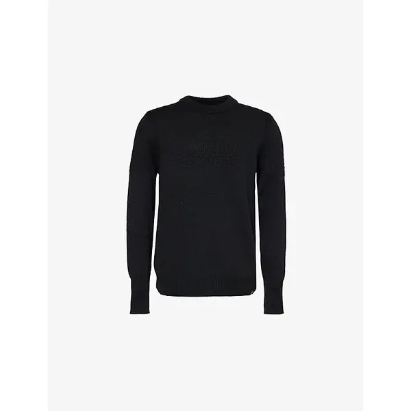 Belstaff Sternway Crew-Neck Wool Jumper Black Editorialist