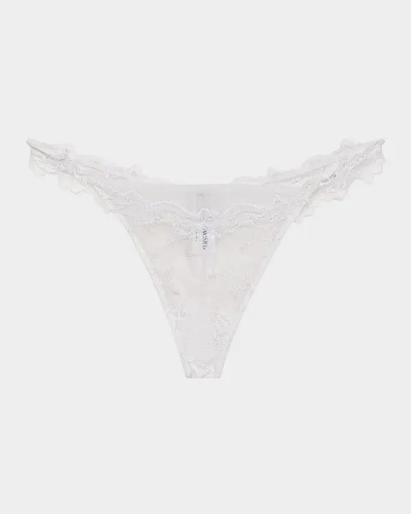 Lise Charmel Source Beaute Embroidered Tulle Thong