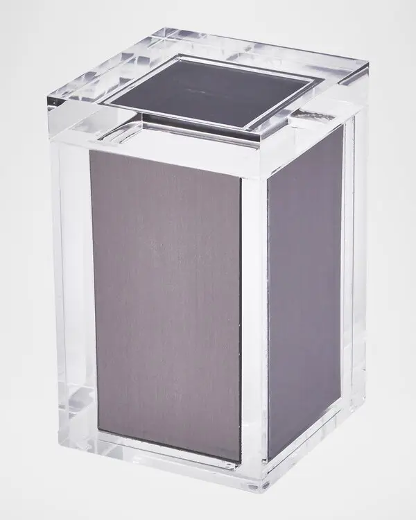 TIZO Lucite Canister With Lid - Silver