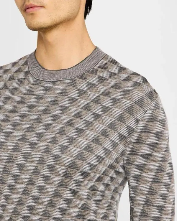 Giorgio Armani Tricolor Triangle Virgin Wool Sweater