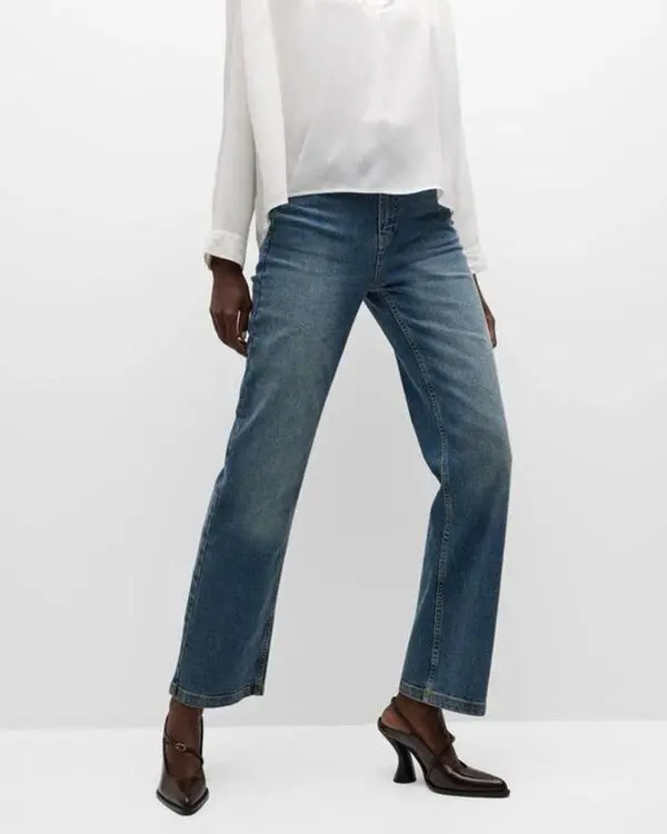 Vanessa Bruno Og Benito High-rise Straight Jeans - Bleu Gris