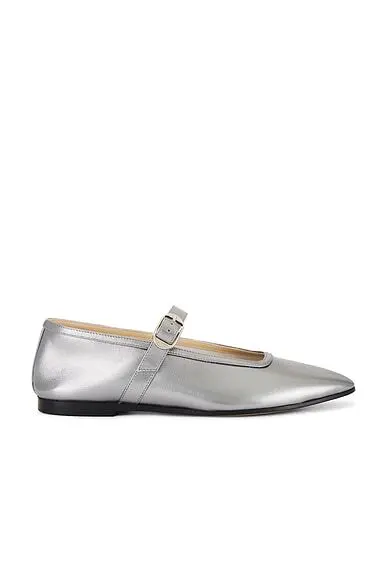 Le Monde Beryl Ballet Leather Mary Jane - Silver