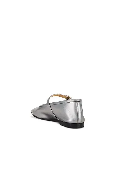Le Monde Beryl Ballet Leather Mary Jane - Silver