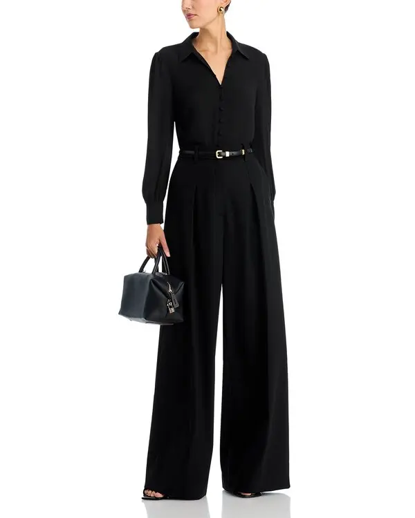 T Tahari Button Up Blouse - Black