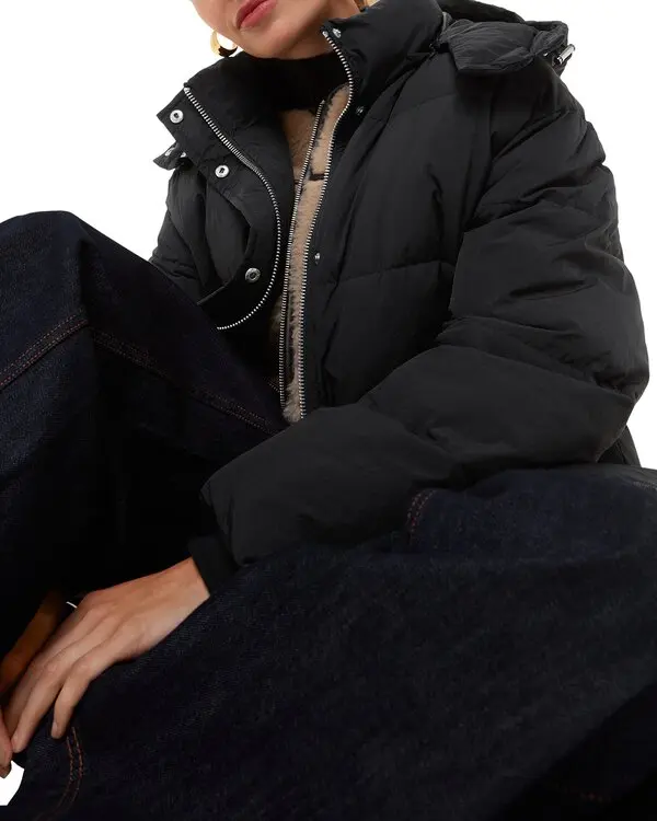 Whistles Una Puffer Coat - Black