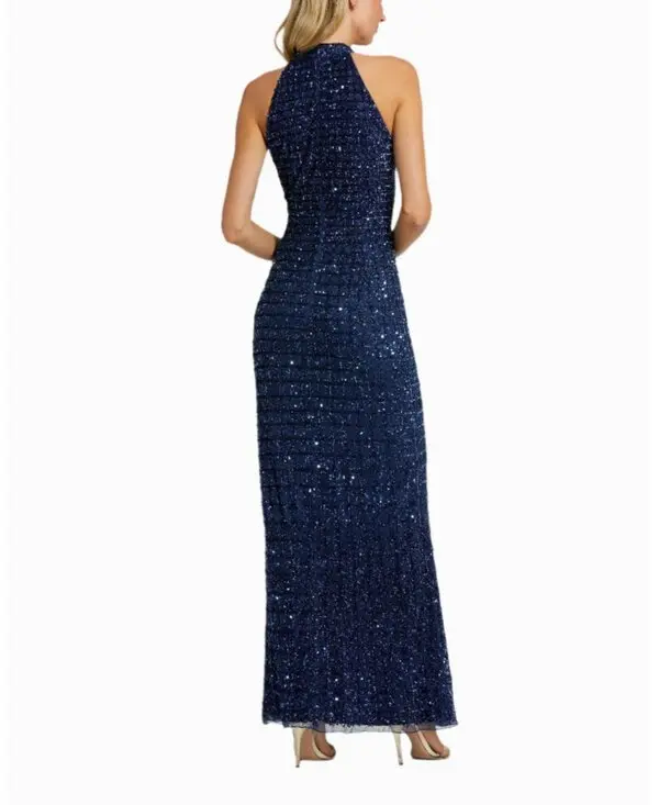Mac Duggal Embellished Halterneck Gown - Midnight