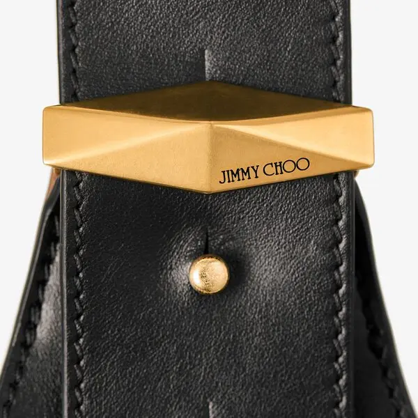JIMMY CHOO Diamond Hobo Medium Shoulder Bag - Black