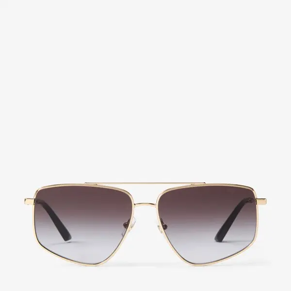 JIMMY CHOO Alyssa Aviator Sunglasses - Pale Gold