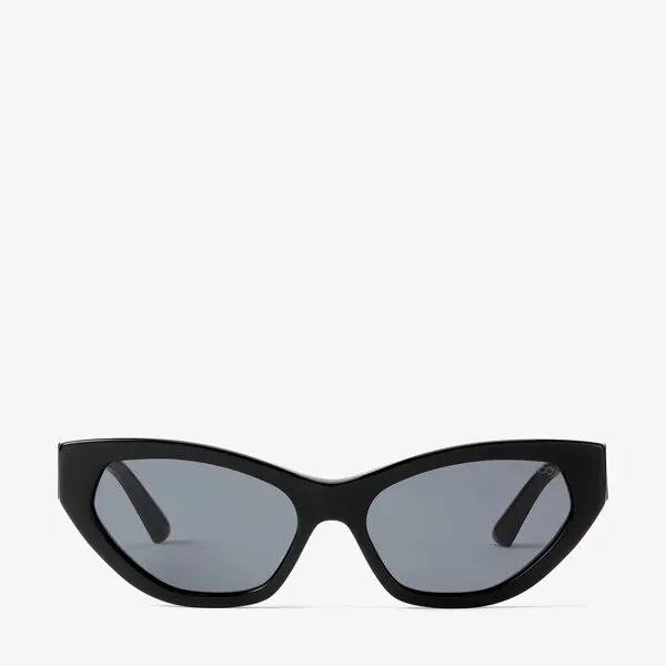 JIMMY CHOO Leyla Cat Eye Sunglasses - Black